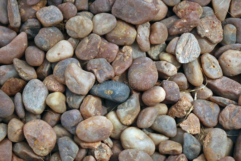 Brown Natural Pebbles for Land and Garden Decoration Stock Photo ...