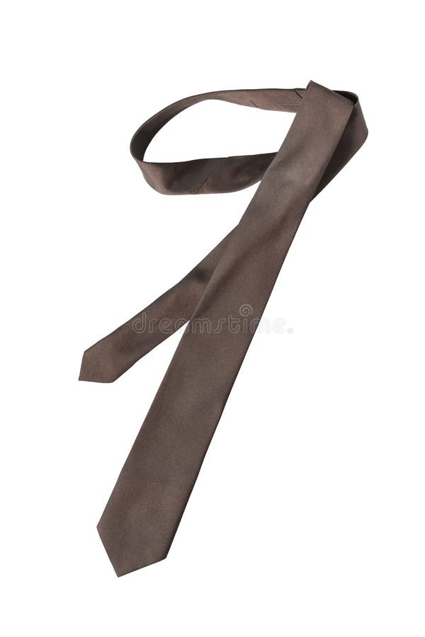Brown necktie isolated stock photo. Image of object, crumpled - 90735204
