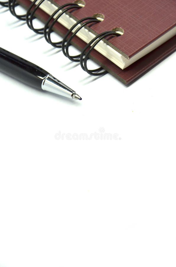 Brown Note Book Isolated with Shadow Stock Image - Image of meeting ...