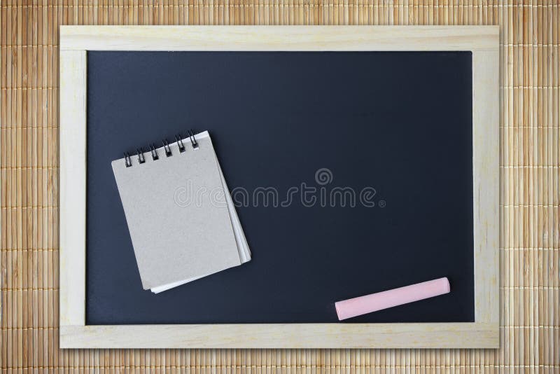 Brown Note Paper on Blackboard for Texture Stock Photo - Image of data ...