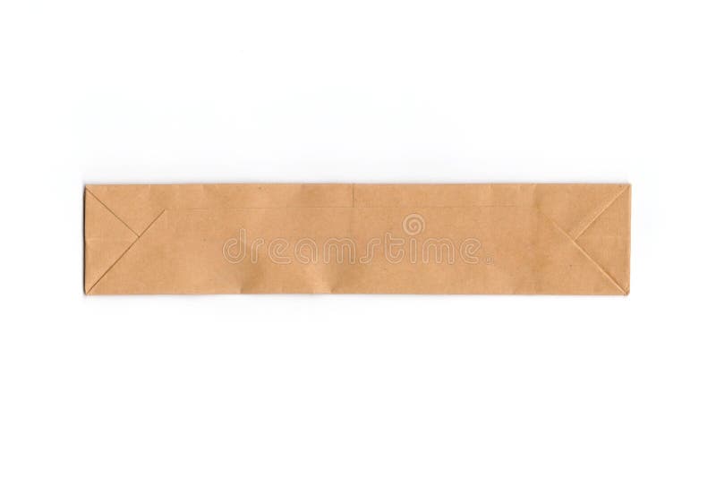 Brown Note Paper Torn Rectangle Isolated White Background Stock Photos ...