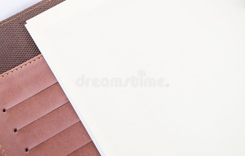 Brown notebook stock image. Image of office, notebook - 39975457