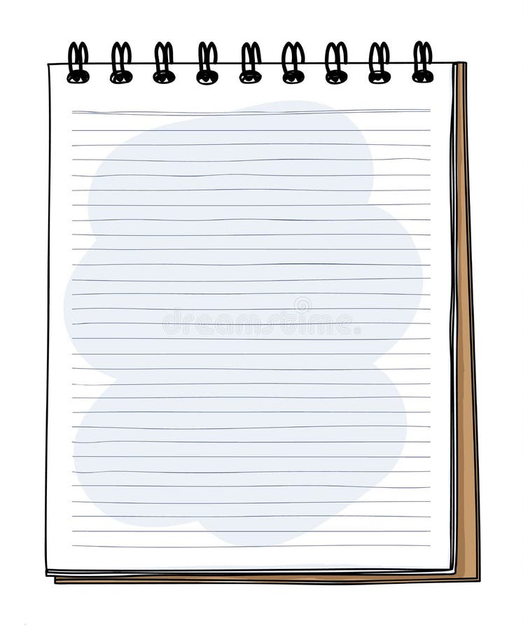 Brown Notebook with Grid Hand Drawn and Pencil Vector Art Illust Stock ...