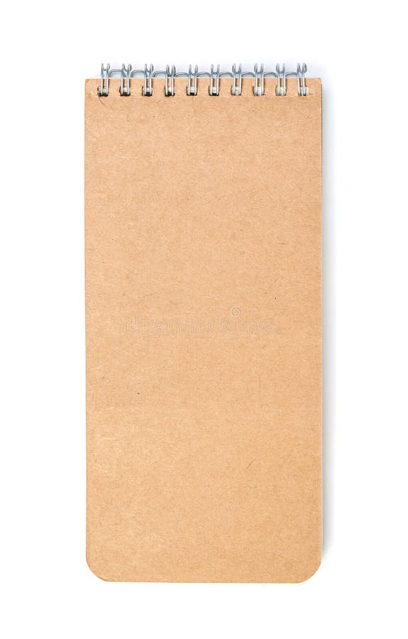 Brown Notebook Isolated stock photo. Image of notepaper - 56689054