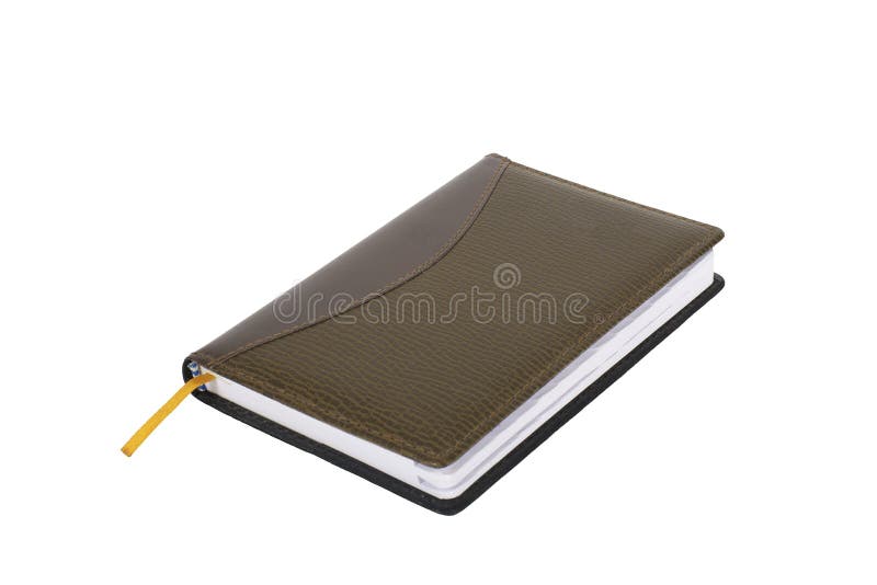 Brown Notebook, White Background, Isolated Stock Image - Image of blank ...
