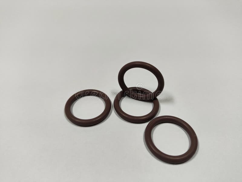 Brown O-rings are Showcased Against a Pristine White Studio Background ...