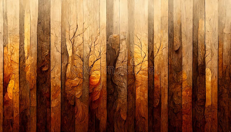 Brown Oak Plank Background with Beautiful Wood Grain or Texture ...