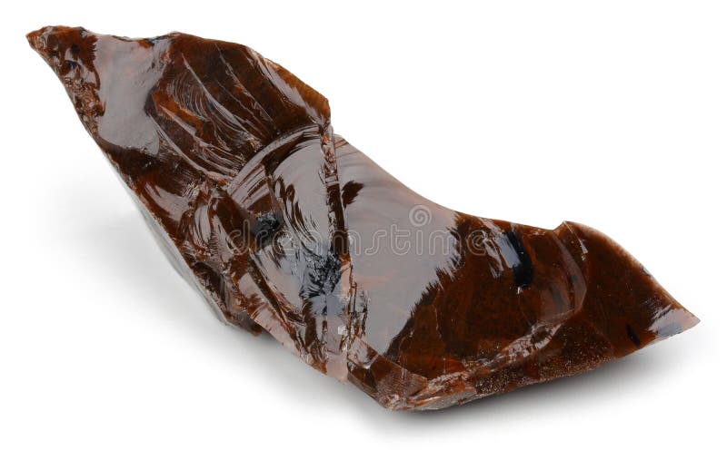 Brown Obsidian Pieces on White Background Stock Photo - Image of ...
