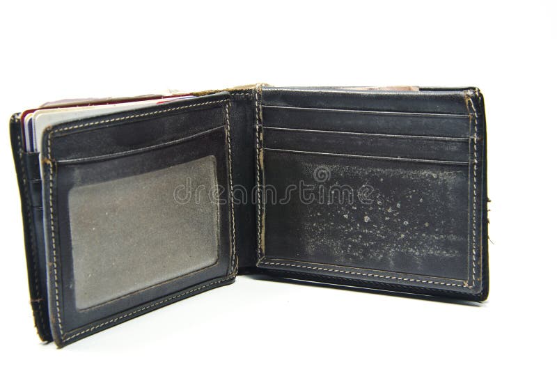 Brown old wallet stock image. Image of billfolds, reserve - 26472909