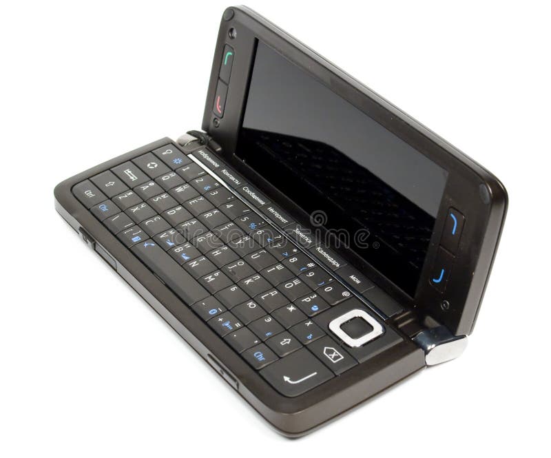 Brown opened palmtop stock photo. Image of mail, wireless - 7956524