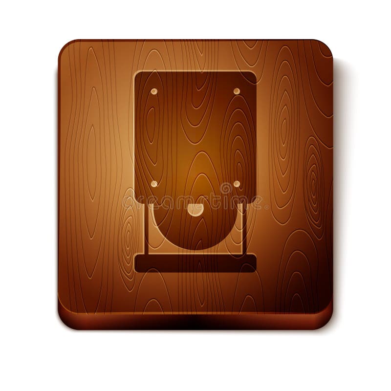 Brown Optical Disc Drive Icon Isolated on White Background. CD DVD ...