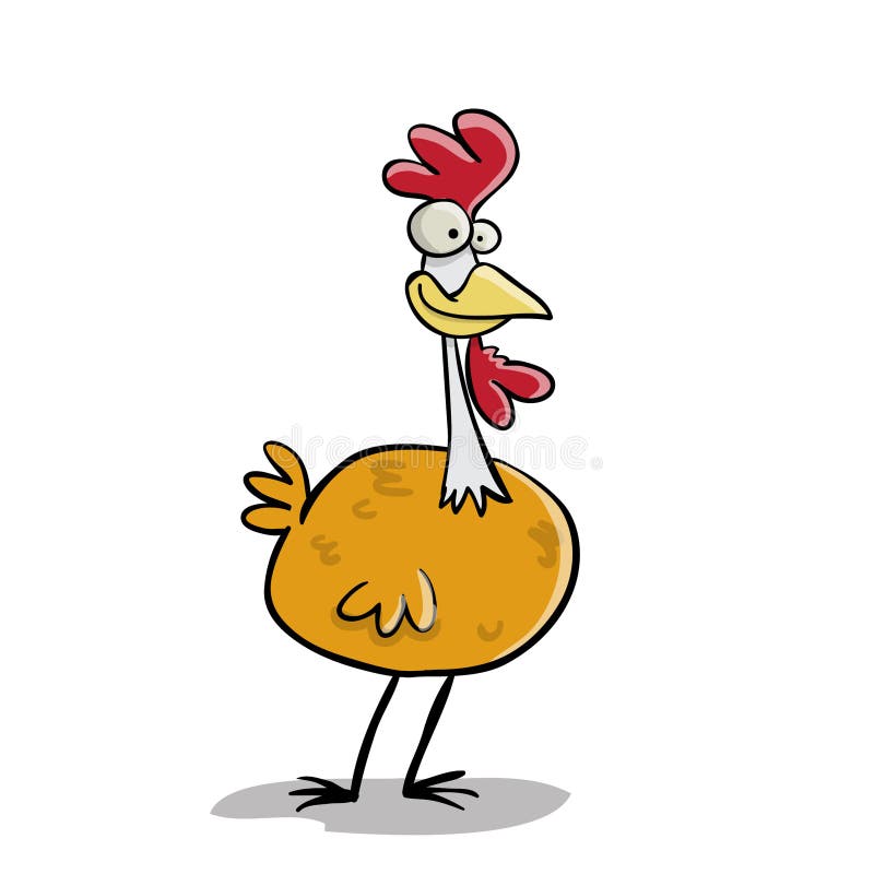 Brown Orange Chicken with White Head Stock Illustration - Illustration ...