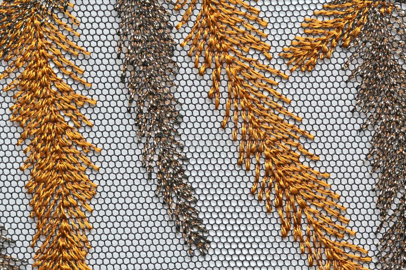 Brown and Orange Mesh Lace Material Texture Macro Shot Stock Image ...