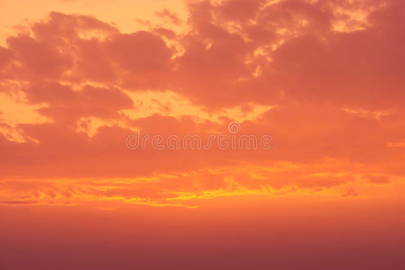 Brown and Orange Sky and Clouds in Sunset View Background Stock Photo ...