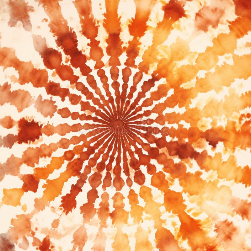 Brown and Orange Tie-dye Pattern Stock Illustration - Illustration of ...