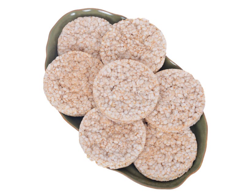 Brown organic rice cakes stock photo. Image of snack - 75971236