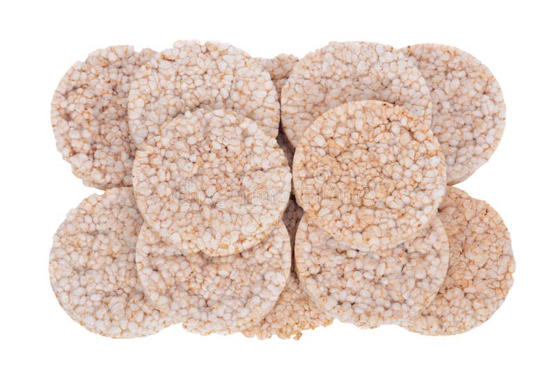 Brown organic rice cakes stock photo. Image of puffed - 75971354