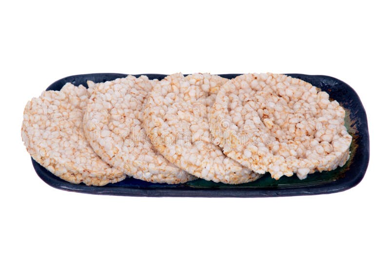 Brown organic rice cakes stock photo. Image of eating - 75971518