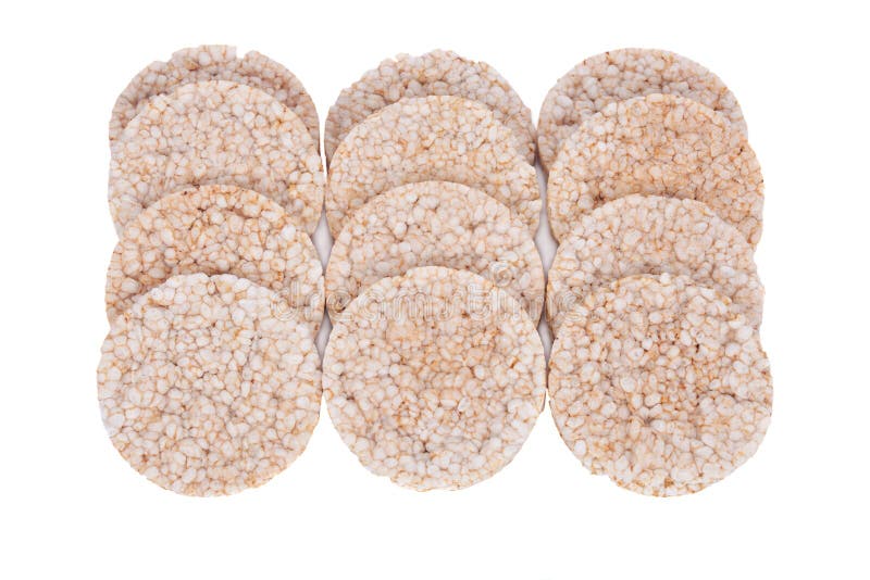 Brown organic rice cakes stock photo. Image of dietary - 75971728
