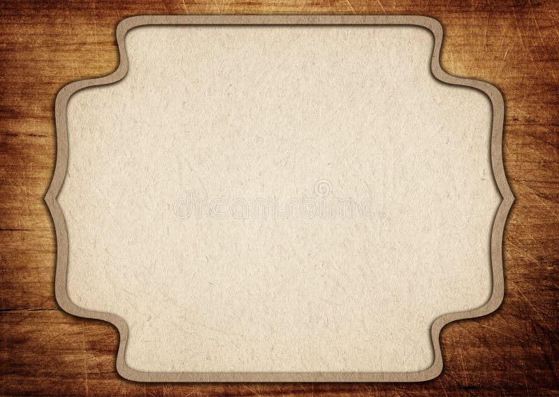 Brown Ornate Paper Frame on Old Scratched Cutting Stock Illustration ...