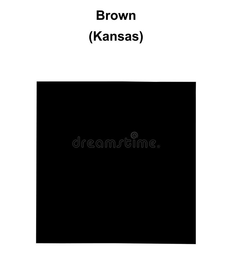 Brown outline map stock illustration. Illustration of vector - 361547433