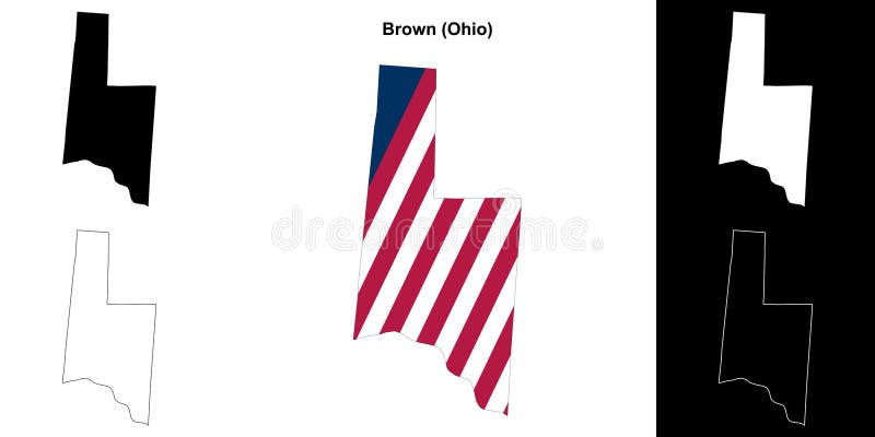 Brown outline map stock vector. Illustration of detailed - 324057201