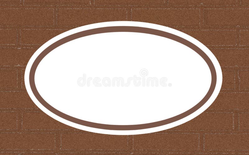 The brown oval frame stock illustration. Illustration of furniture ...