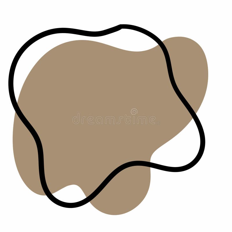 Brown Oval Frame with a White Background Stock Illustration ...