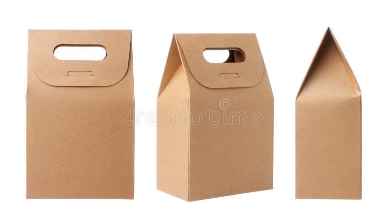 Brown Box Packaging with Warning Symbol Stock Photo - Image of postal ...