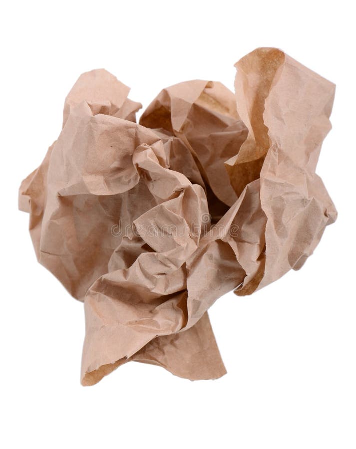 Brown paper stock photo. Image of isolated, crumpled - 26349642