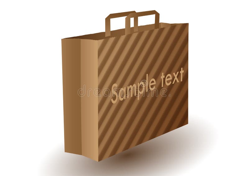 Brown paper bag stock vector. Illustration of clean - 189160513