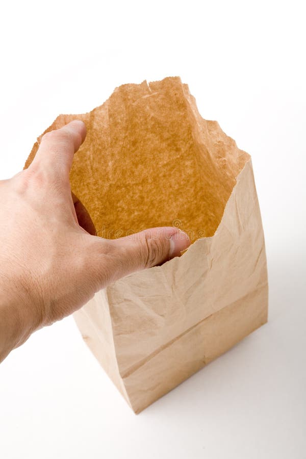 Brown paper bag stock image. Image of opening, paper, food - 2565421