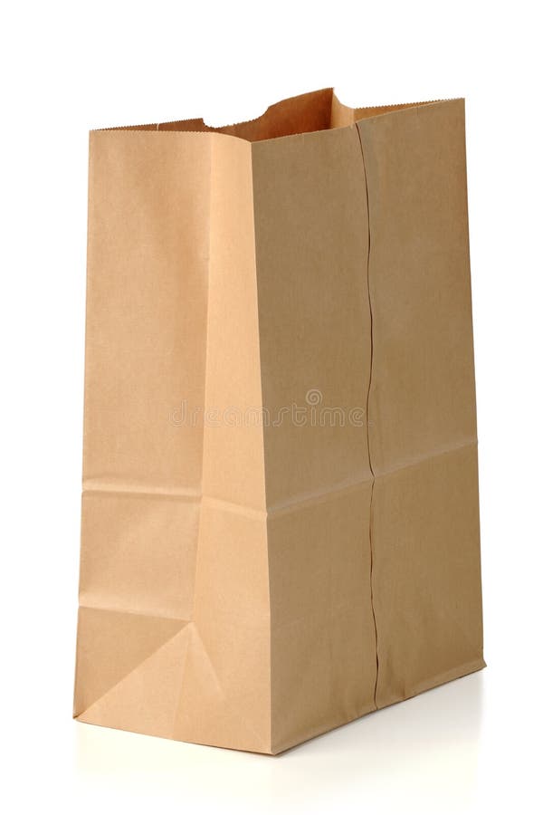 Brown Paper Bag stock photo. Image of brown, paper, space - 18121768