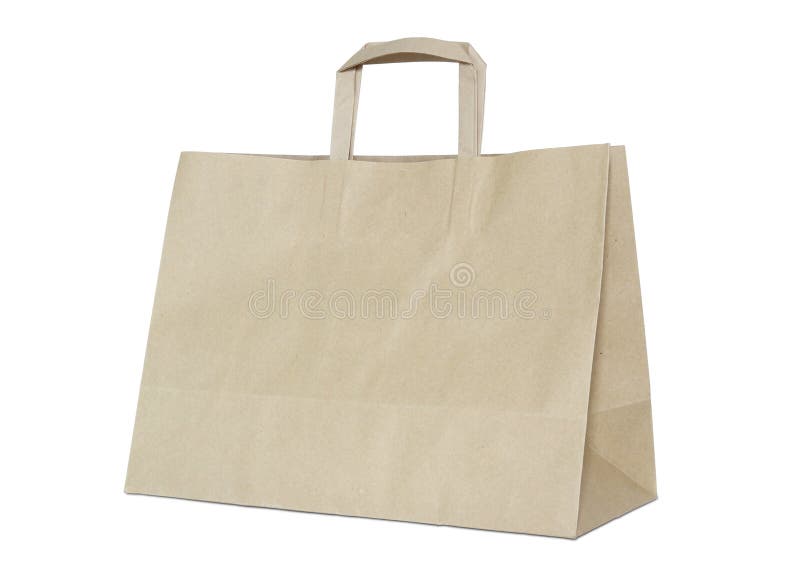 Brown paper bag stock photo. Image of container, commercial - 28967860