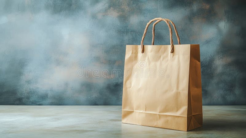 Brown Paper Bag Against a Textured Backdrop Stock Photo - Image of ...