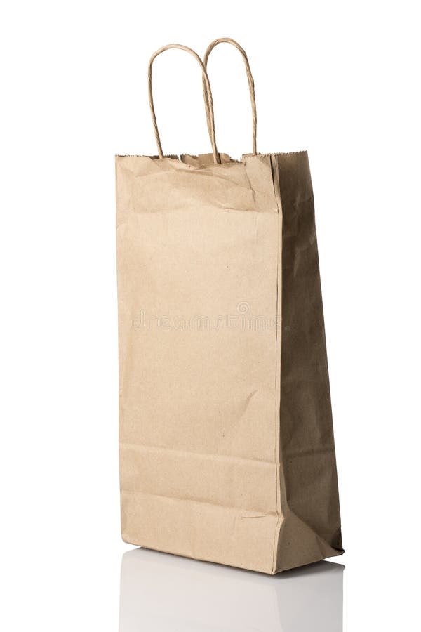 Brown Paper Bag Facing Forward Stock Image - Image of brown, forward ...