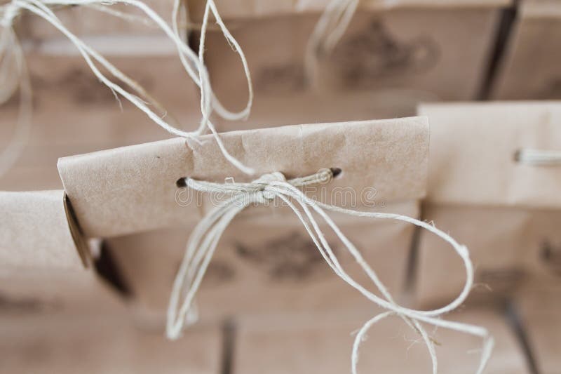 Brown Paper Bag Folded Package Stock Photo - Image of product, paper ...