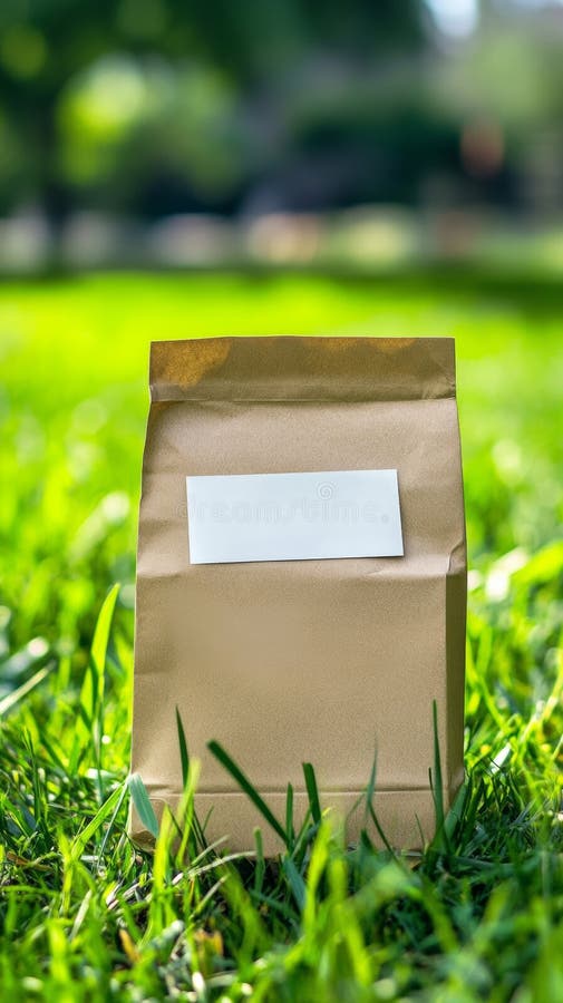Brown Paper Bag Green Grass Natural Outdoor Setting Stock Photos - Free ...