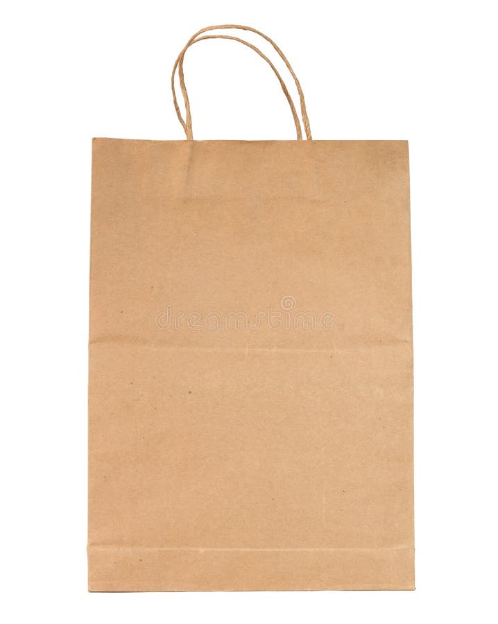Brown paper bag isolated stock image. Image of container - 21031831