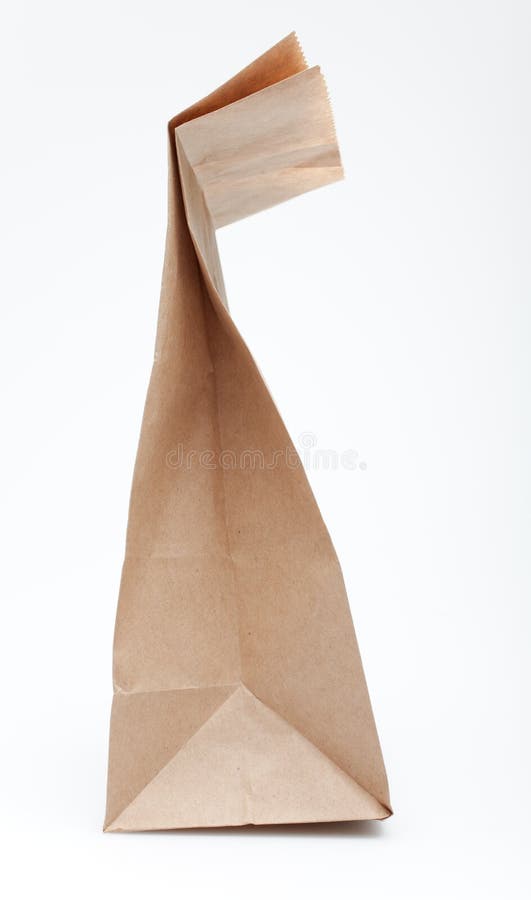 Brown Paper Bag (side View) Stock Image - Image of environment ...