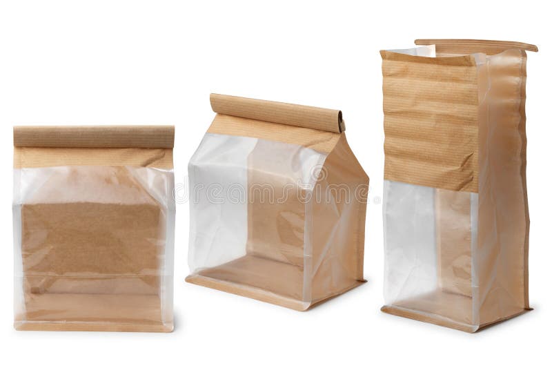 Brown Paper Box with Cooling Vents for Food Packaging Stock Image ...