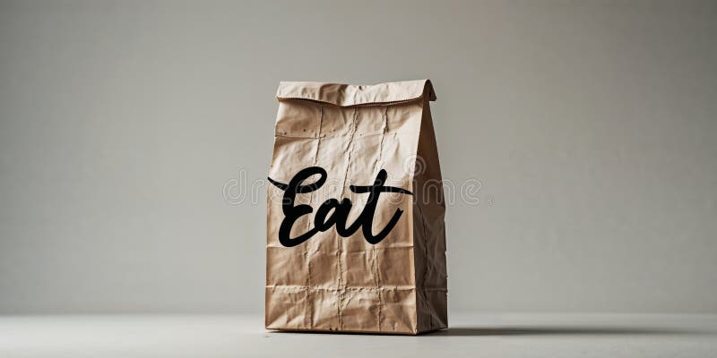 Brown Paper Bag Word Eat Written Stock Photos - Free & Royalty-Free ...