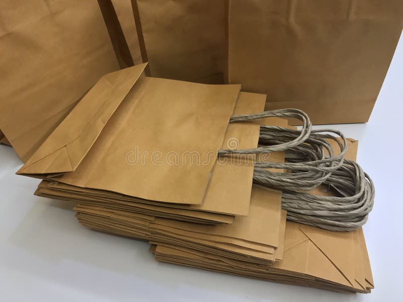 Brown paper bags stock image. Image of sack, material - 85411049