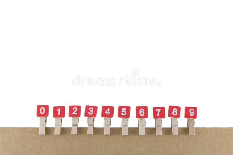 Brown Paper Board with Number Label Stock Photo - Image of banner ...