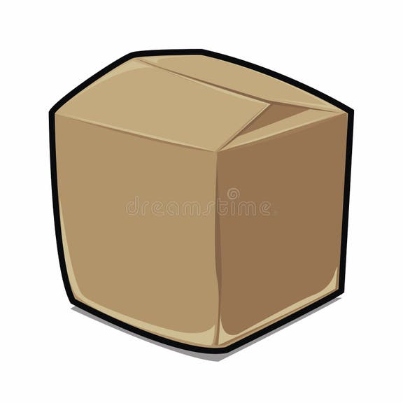 Brown Paper Box Cartoon Vector Stock Vector - Illustration of post ...
