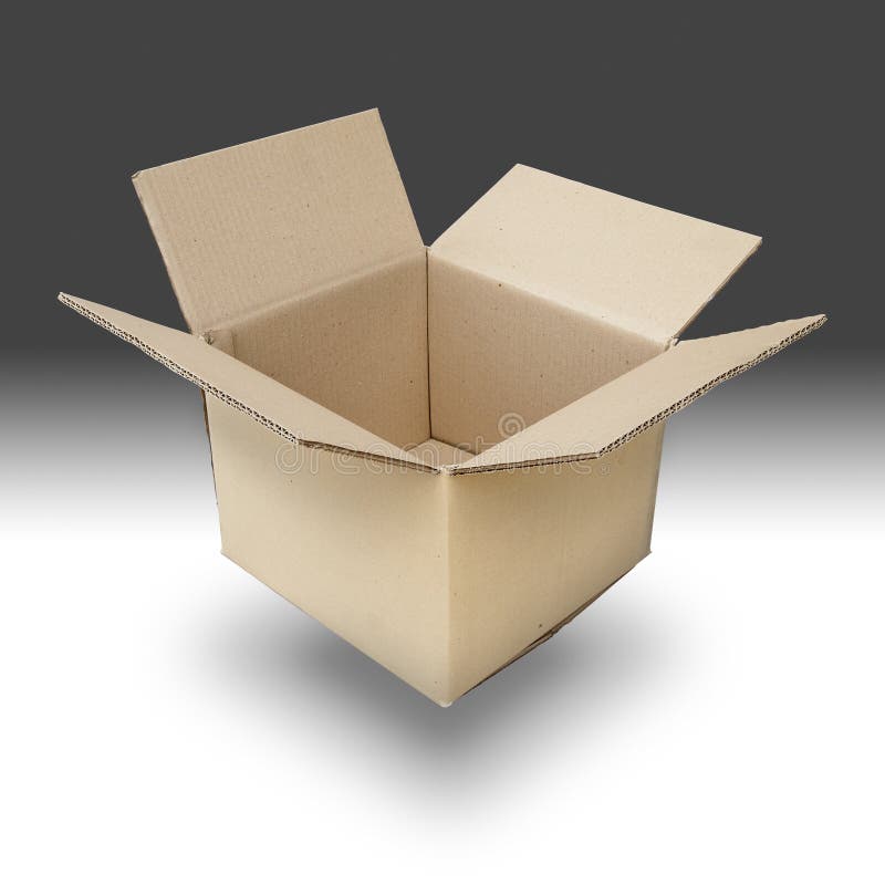 Open Empty Cardboard Box stock image. Image of paper, shipping - 454353