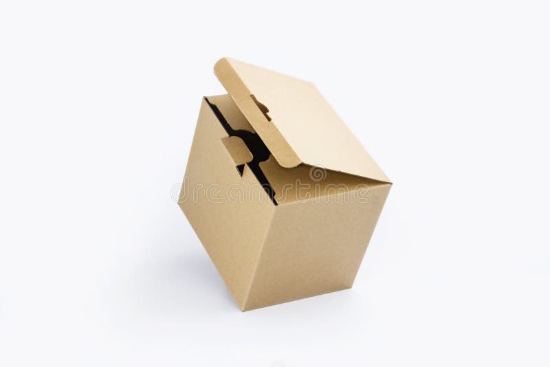 Brown paper box stock image. Image of board, kraft, crate - 46924679