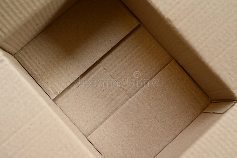 Close Up Blank Brown Paper Box Packaging for Design Stock Image - Image ...