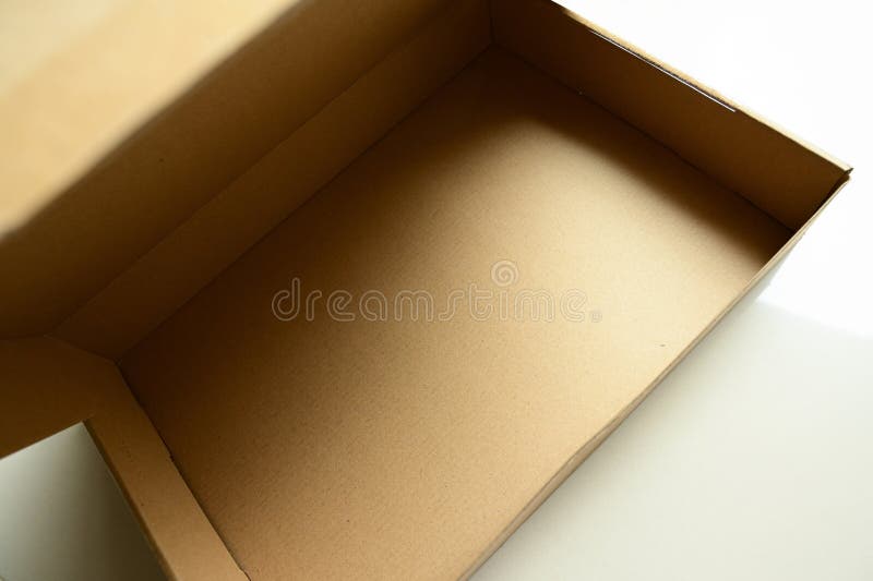 Close Up Brown Paper Box Packaging for Design Stock Photo - Image of ...