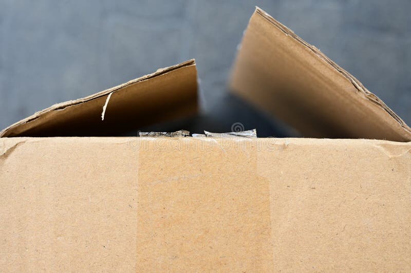 Close Up Brown Paper Box Packaging for Design Stock Photo - Image of ...